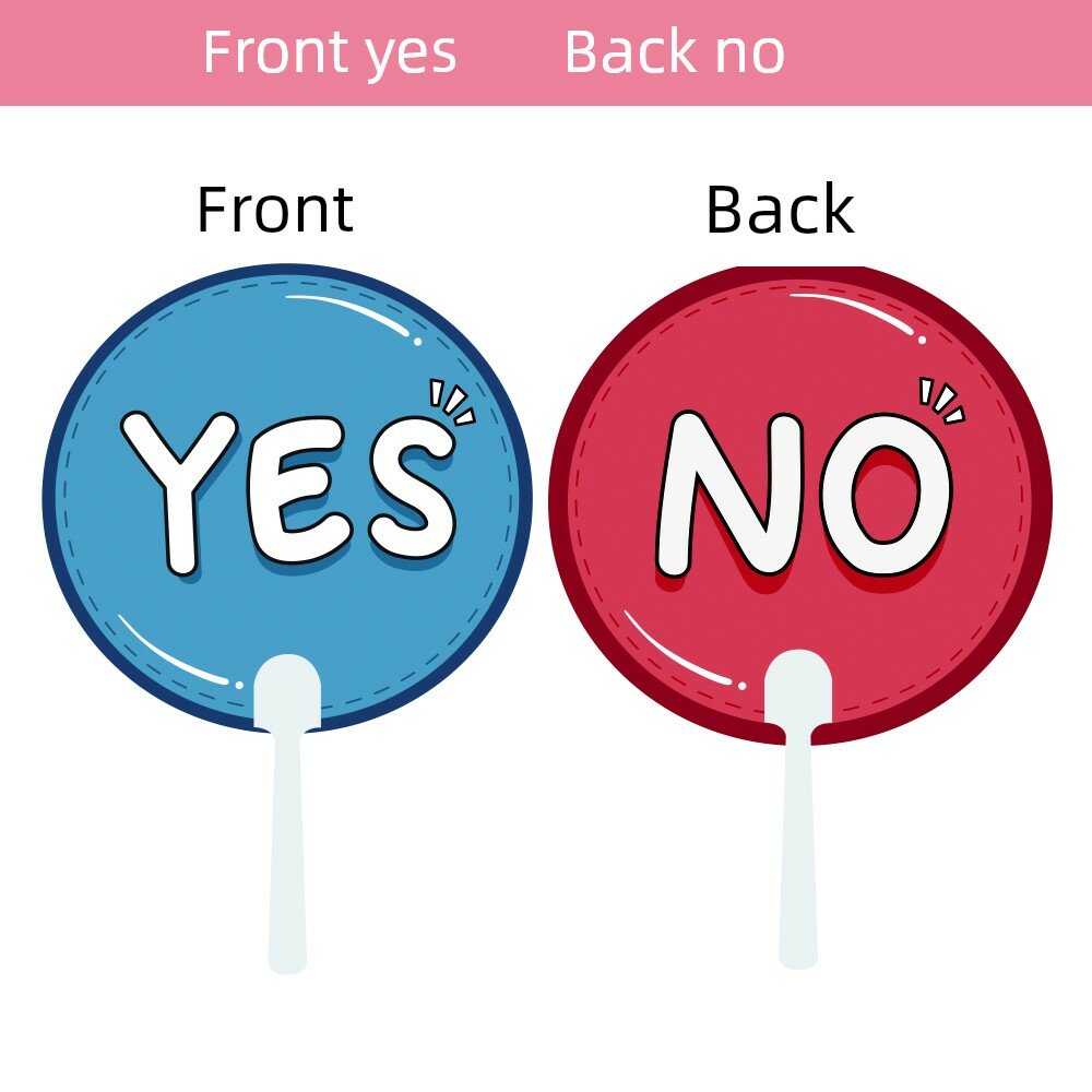 Одна карточка YES/NO для интерактивных уроков английского языка - ручная карточка для голосования и ответов на вопросы