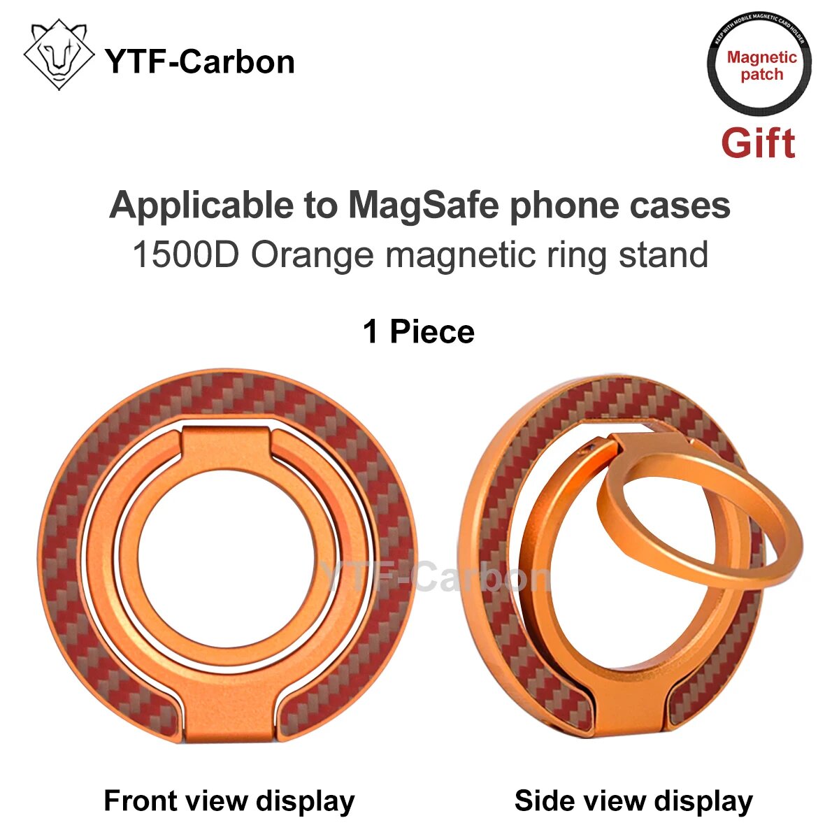 YTF-Carbon Карбоновый арамидный волоконный держатель для магнитного кольца Magsafe, магнитный крепеж, подставка-держатель для пальцев, кронштейн