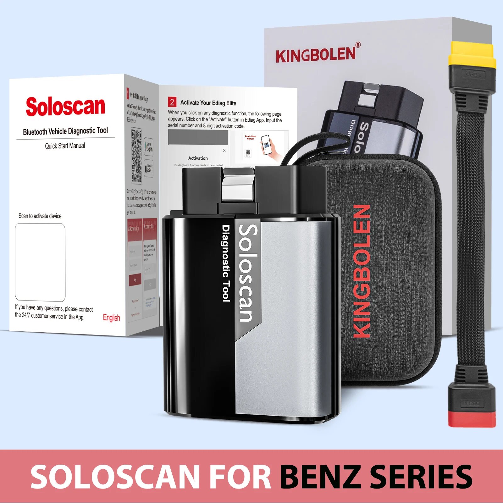 Автомобильный сканер KINGBOLEN SOLOSCAN OBD2 только для Mercedes Benz, Maybach, серии Have Cable