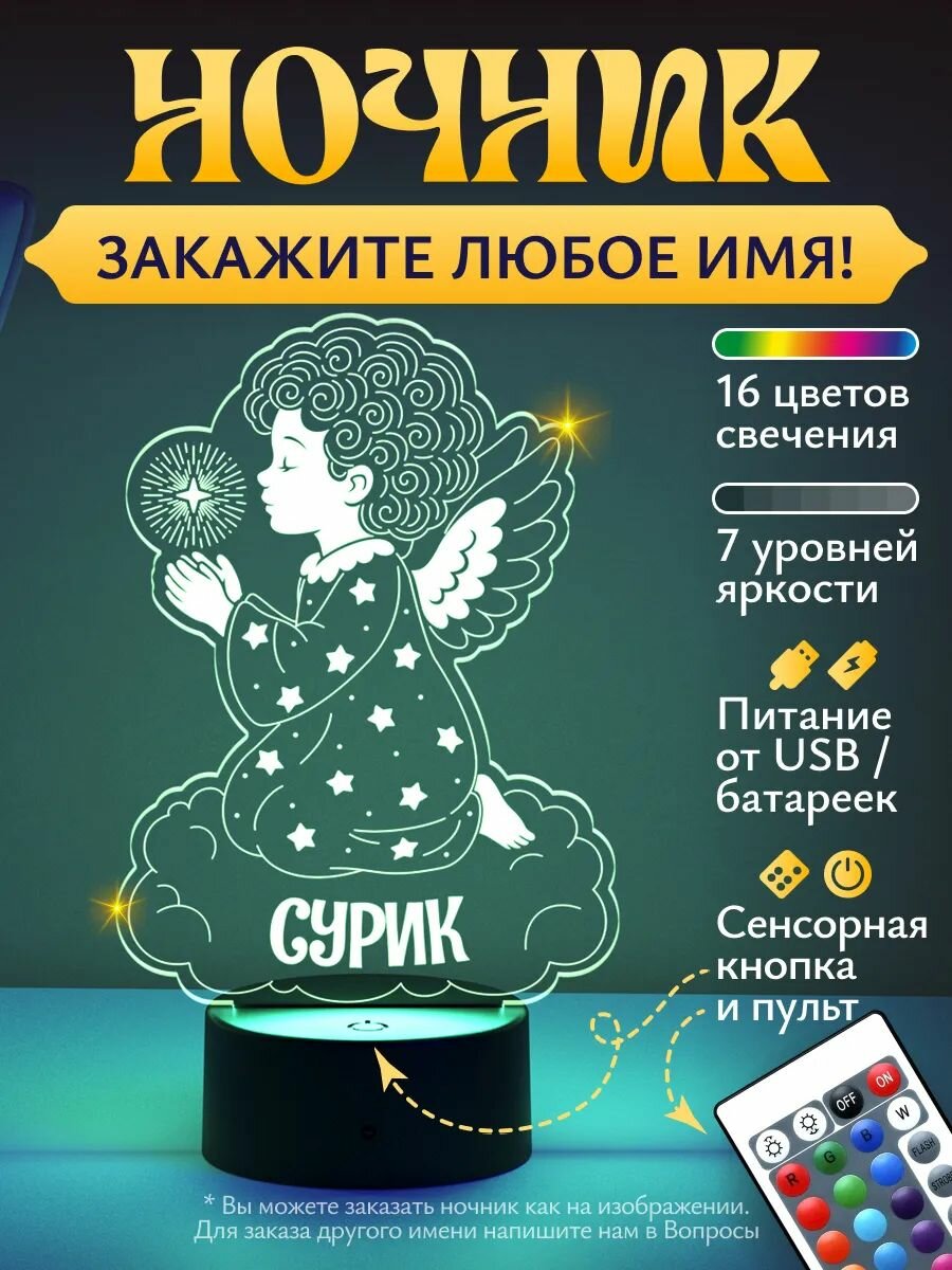 Ночник Сурик - ангелок