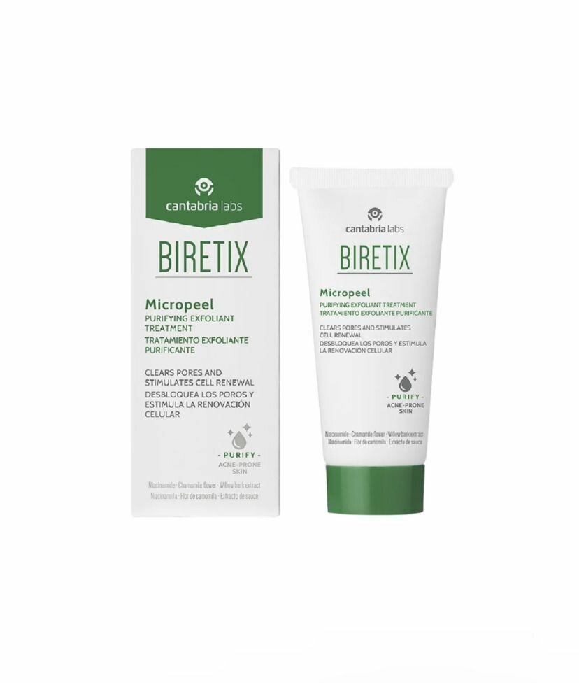 Biretix Cantabria Labs Micropeel Purifying Exfoliant Treatment Очищающий скраб-эксфолиант, 50 мл.