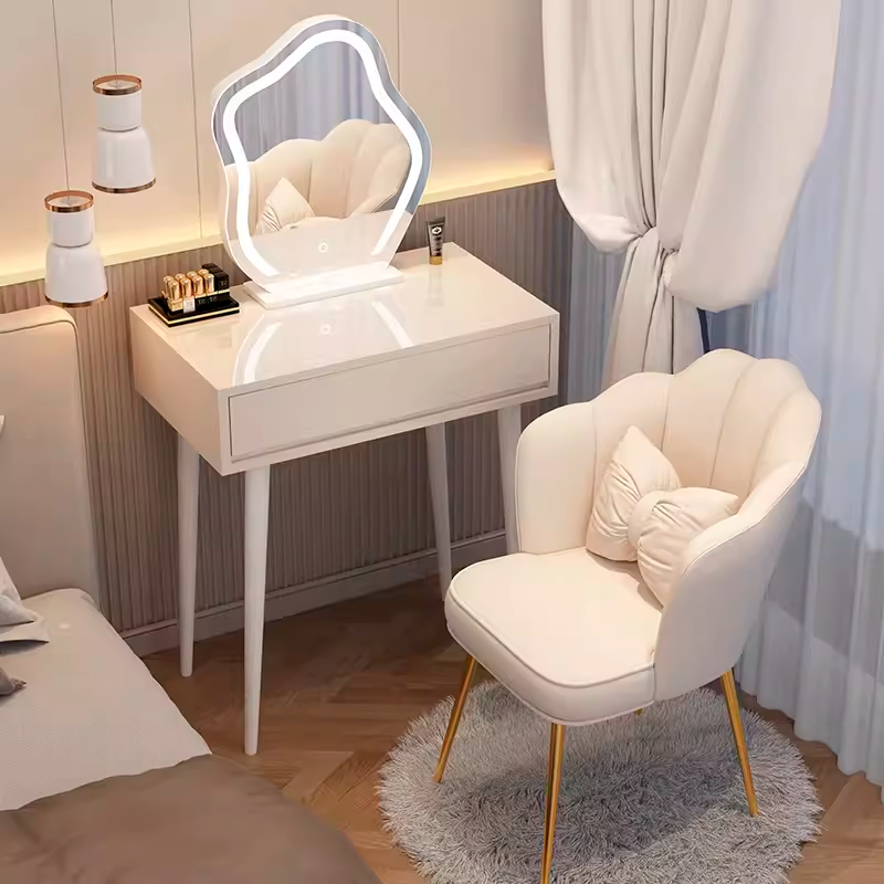 Туалетный столик Cloud (комплект - белый столик 60 см / зеркало / кресло)