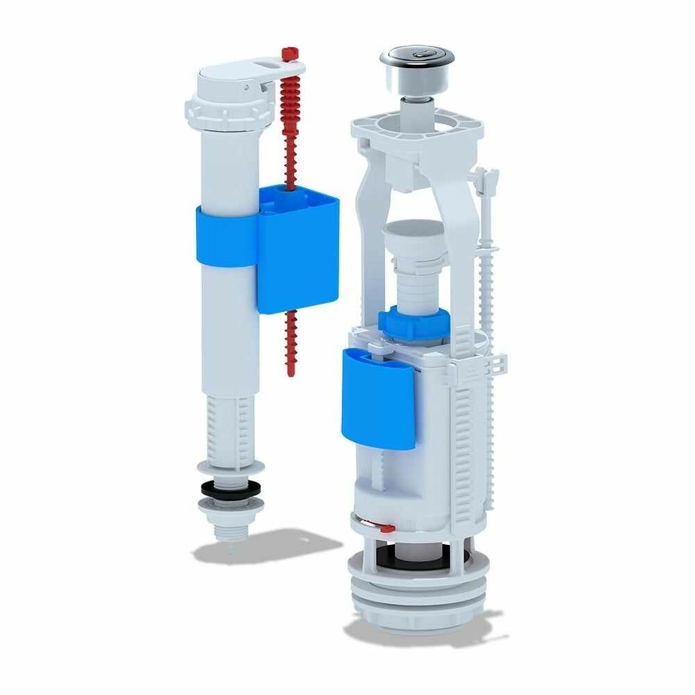 АНИ Пласт Арматура д/бачка набор н/под хр кноп 2реж WC9510C 023-2660