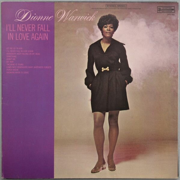 Dionne Warwick - I'll Never Fall In Love Again. Винтажная виниловая пластинка. Lp. Винил