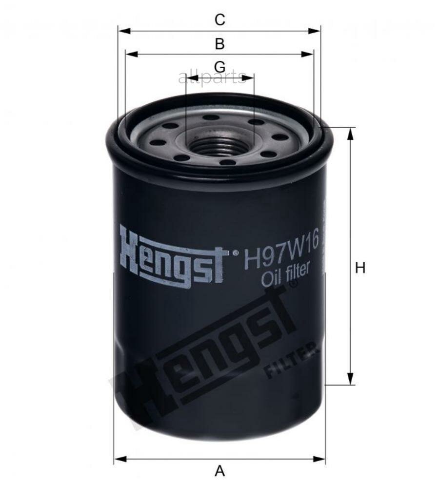 HENGST FILTER H97W16 Фильтр масляный