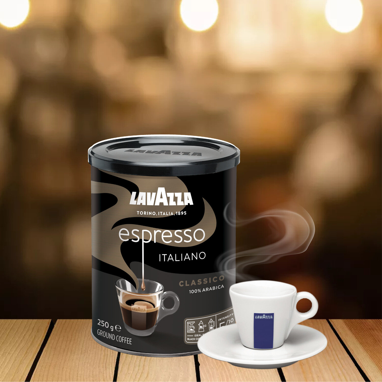 Кофе молотый Lavazza Caffe Espresso, 250 грамм, (железная банка)
