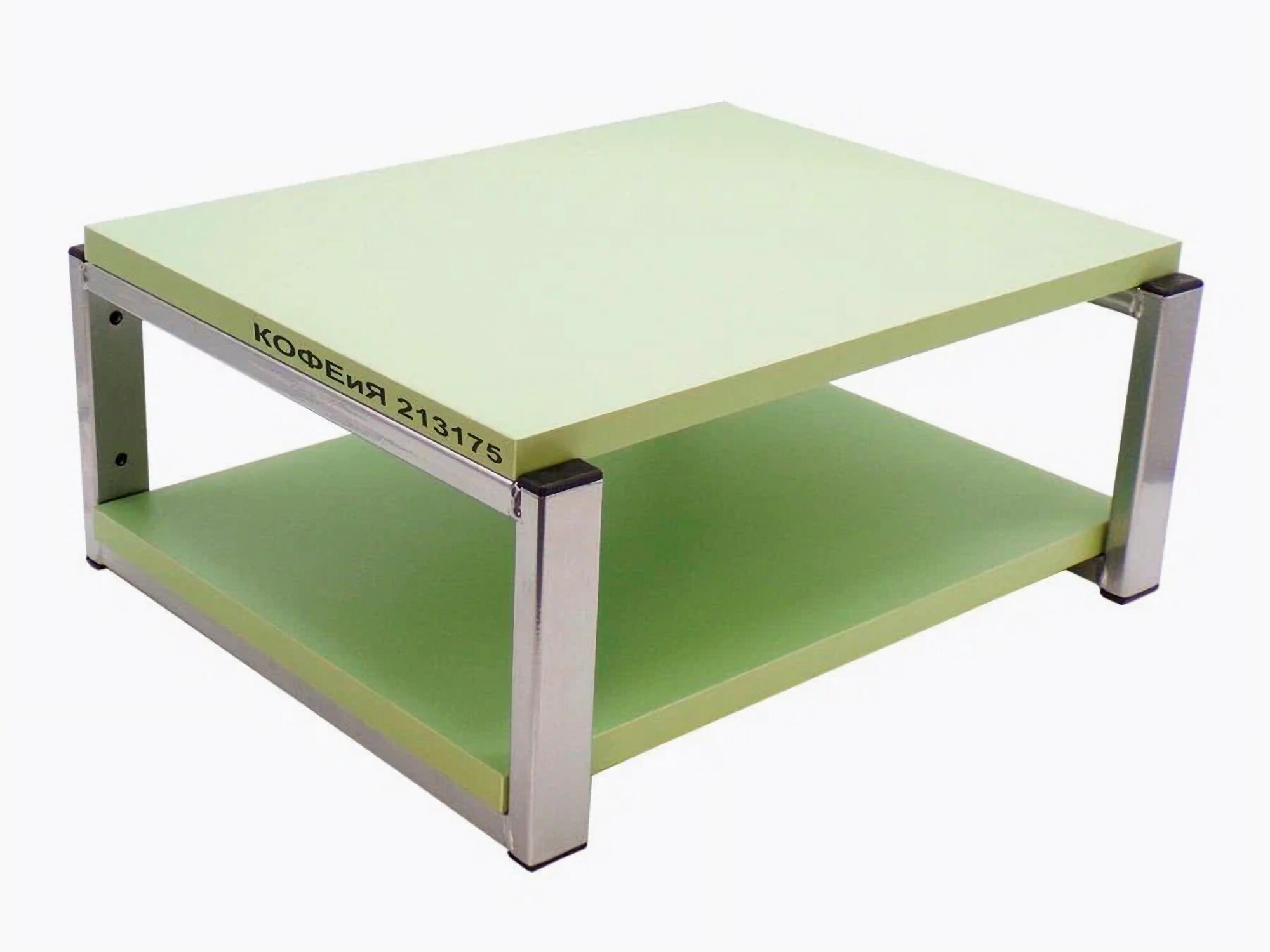 Полка для кофемашины GARROSS "SIBERIA 213175", 2 полки 30х40 см, высота 17 см, каркас серебристый, цвет полок салатовый