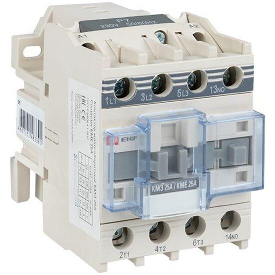 Контактор Ekf КМЭ 25А кат. 380В AC 1НЗ, ctr-s-25-380-nc