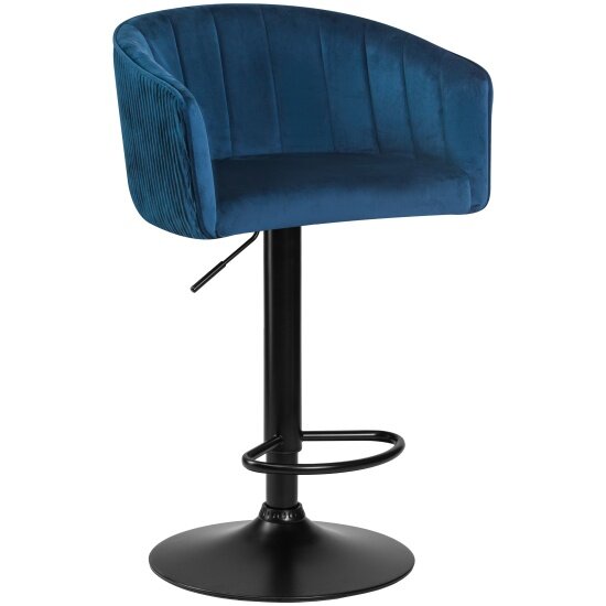 Стул барный Dobrin DARCY BLACK (синий велюр (1922-20))