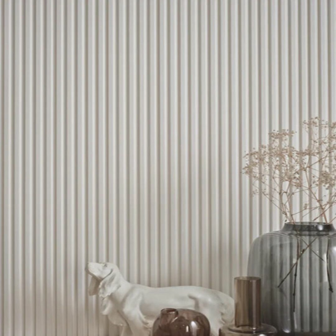 Стеновая, потолочная реечная панель 3D, VOX, LINERIO S-LINE WHITE, 2,65. Комплект 7 шт. + планки левая и правая