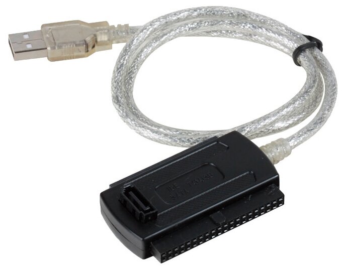 Кабель-адаптер USB2.0 - SATA/IDE (2.5"/3.5") , внешний БП, VCOM