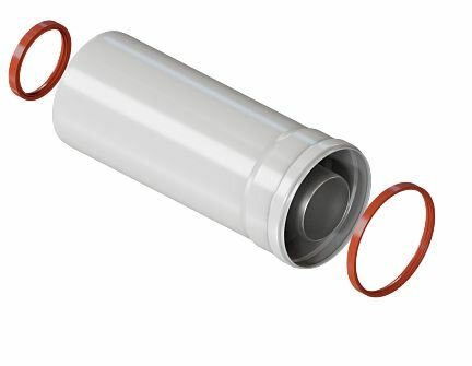 Удлинитель дымохода коакс. раструбн. ROMMER RCA-6010-000250 60/100 L 250