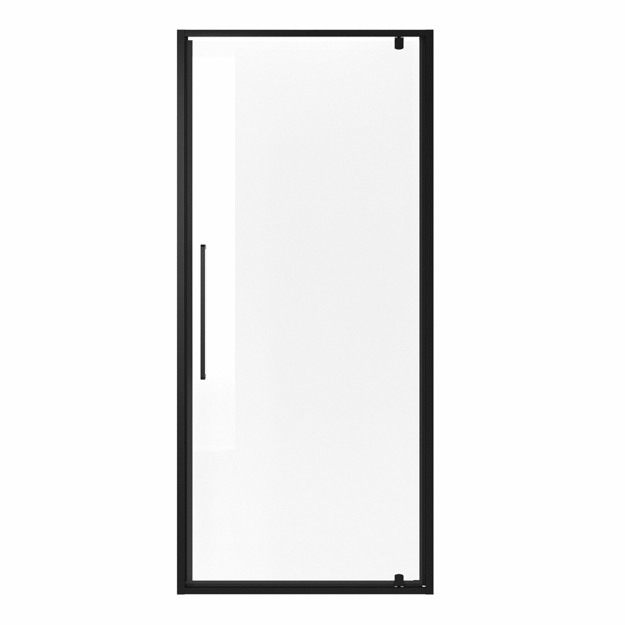 Душевая дверь в нишу Niagara Nova NG-85-8AB (80*195) черный матовый, стекло прозрачное, 1 место