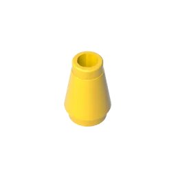 Желтый конус GOBRICKS GDS-606 для детского конструктора
