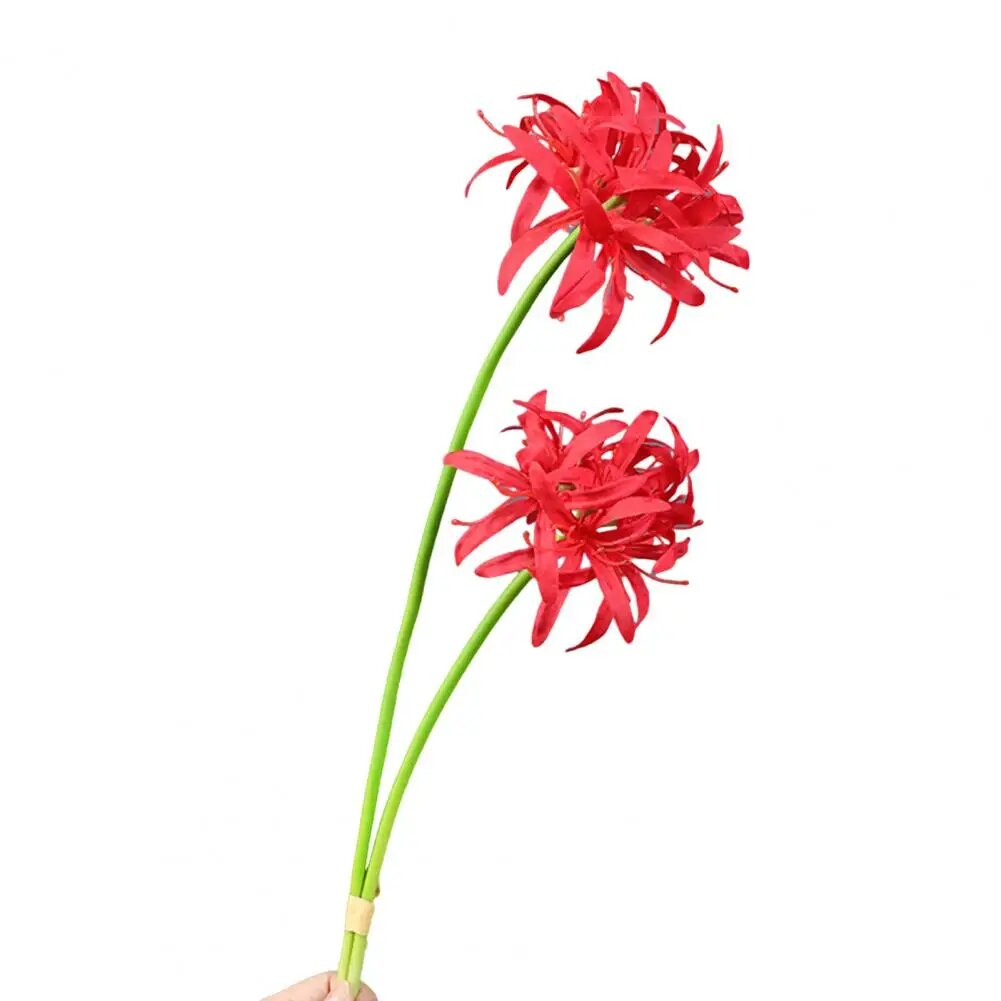 Искусственные красные лилии-пауки, шелковые цветы