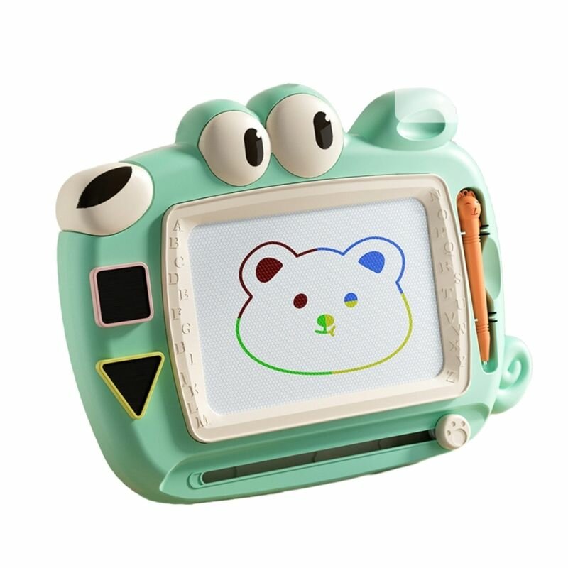 Магнитная доска для рисования детей дошкольного возраста, обучающая игрушка с разноцветными магнитами, двусторонней доской и набором красок