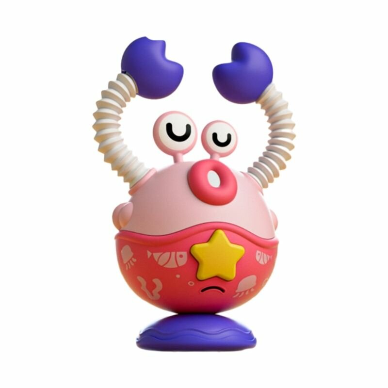 Милая Игрушка-Неваляшка-Крабик для Младенцев-4 в 1 Порошковой Основе На Присоске