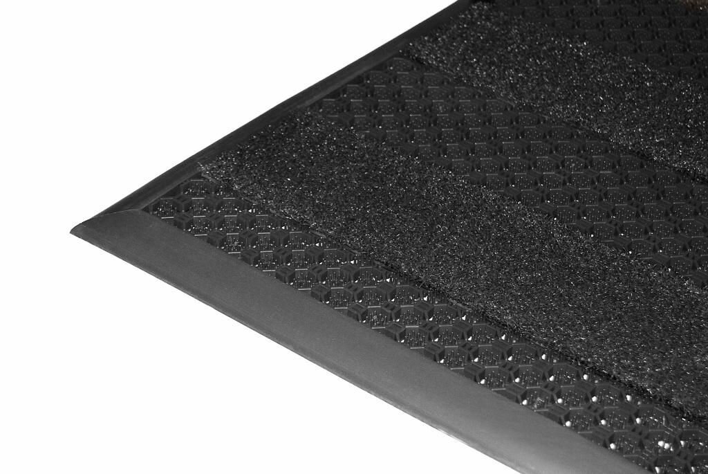 Придверный коврик "Сити-пласт комбо" Антикаблук 120 х 80 см, черный, коврик от грязи, грязезащитный