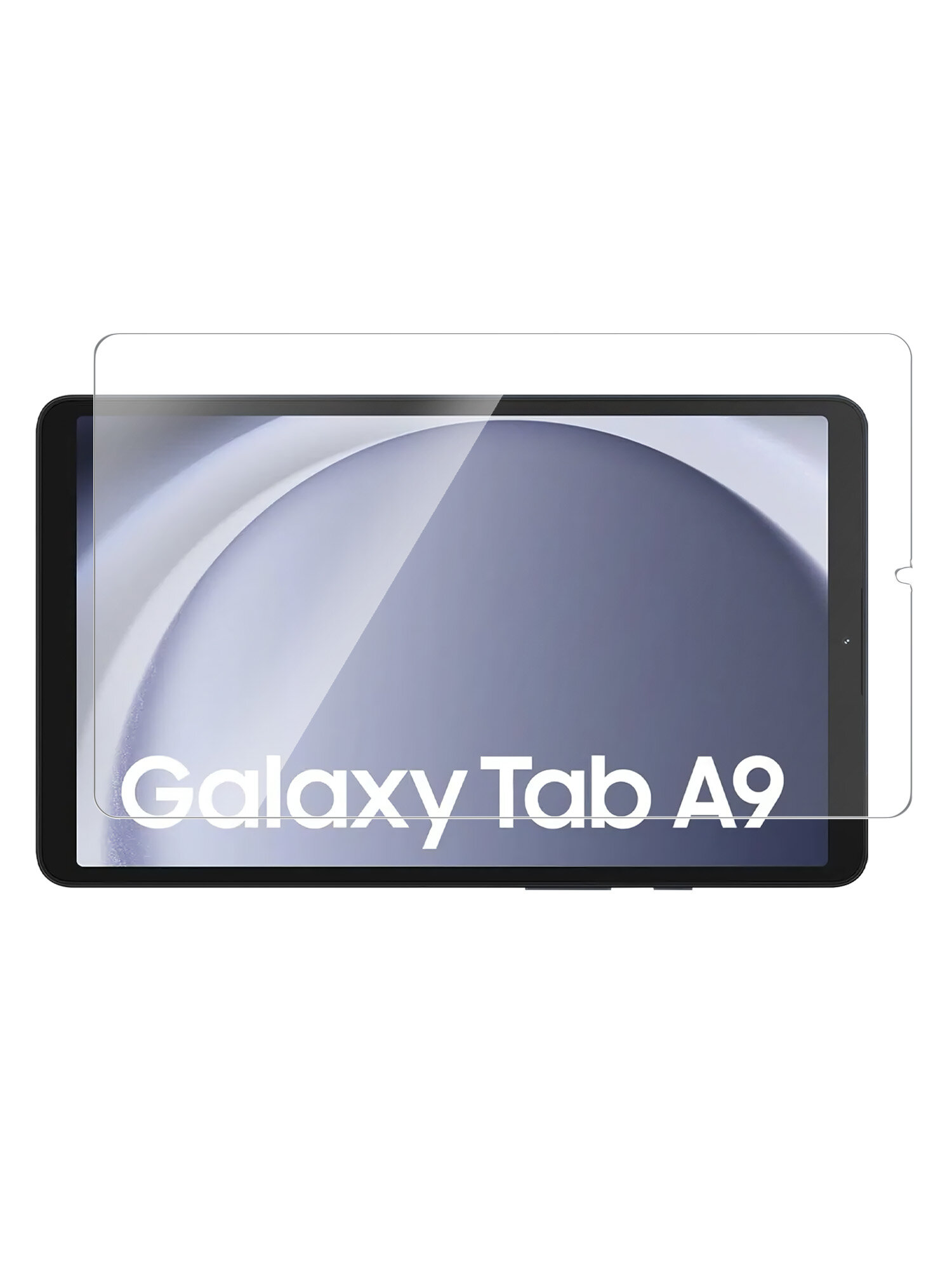 Защитное стекло для Samsung Galaxy Tab A9 8.7" (Самсунг Галакси Таб А9 8,7) на Экран,(гибридное: пленка+стекловолокно), прозрачное Hybrid Glass