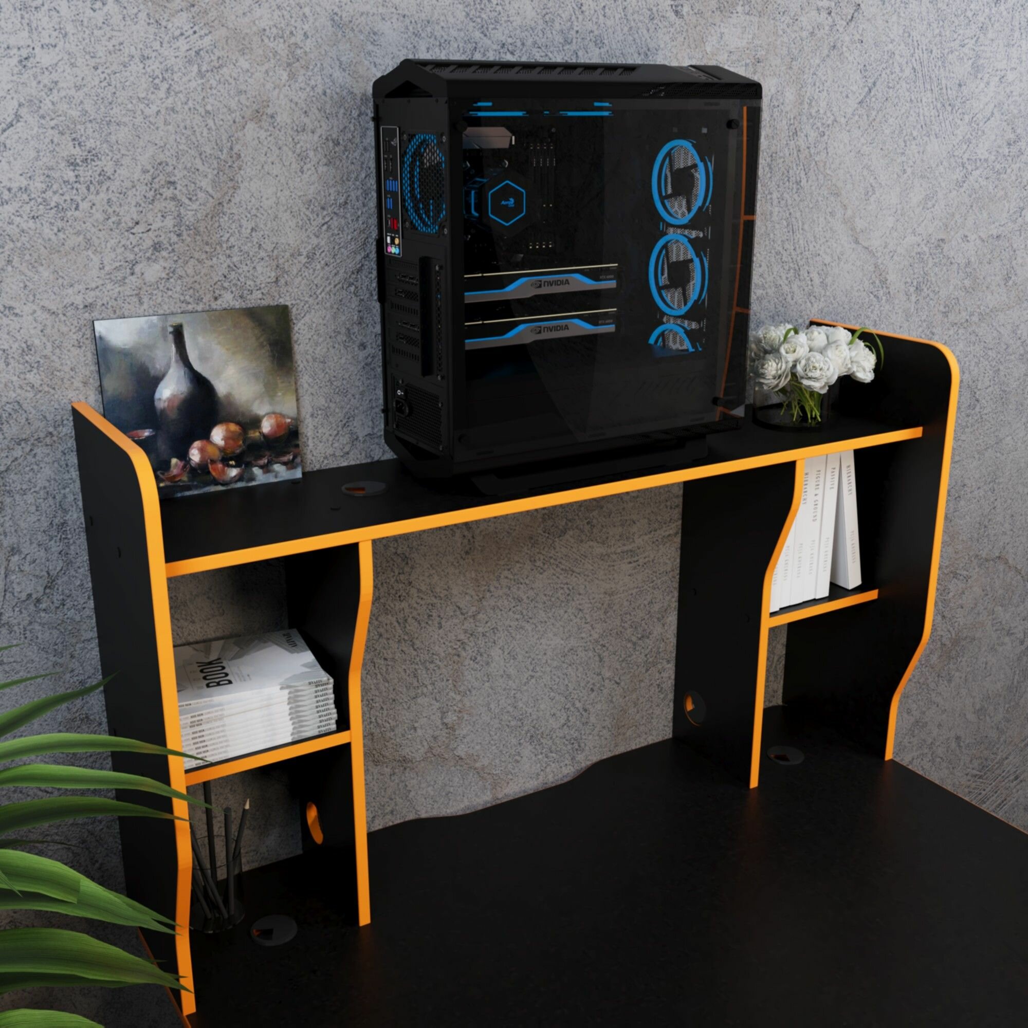 Большая полка 100 см для компьютерного стола