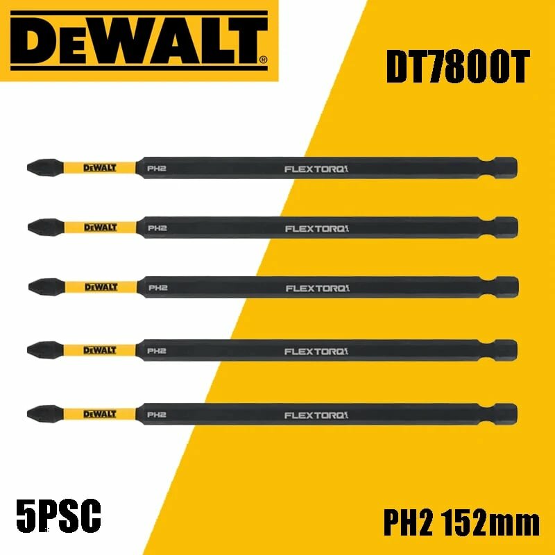 Набор бит Dewalt DT7800T-QZ FLEXTORQ, PH2, 152мм, односторонние, 5 штук