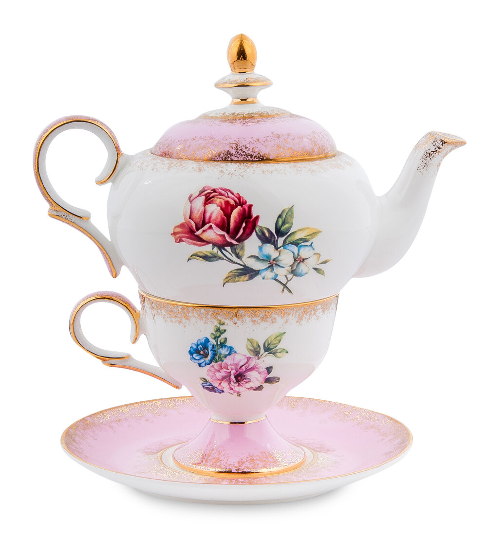 Сервиз чайный (с чайником) Pavone, 3 предм, на 1 перс.