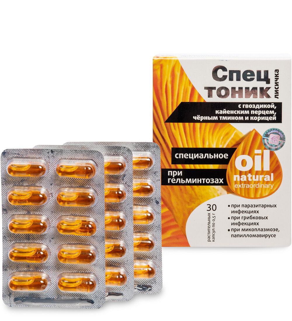 Кедровое масло 'Спецтоник' с лисичкой