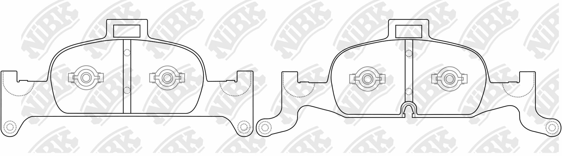 Тормозные колодки NiBK PN0728, для легковых автомобилей, металл, серые