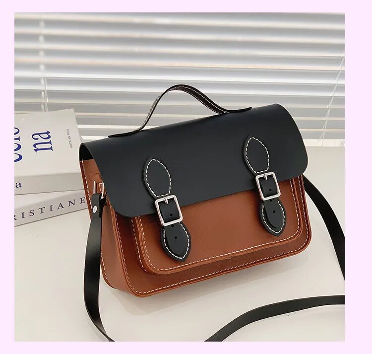 Набор для изготовления сумки FASHIONS KZ Cambridge Messenger из искусственной кожи Black-brown