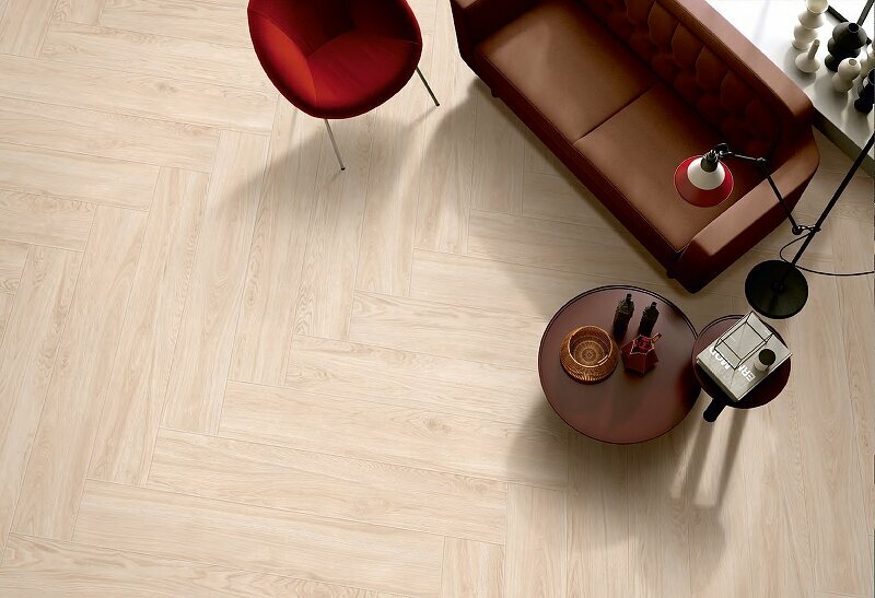 Керамогранит ITC Ceramic Ariana Wood Crema Matt 20х120 см, современный стиль
