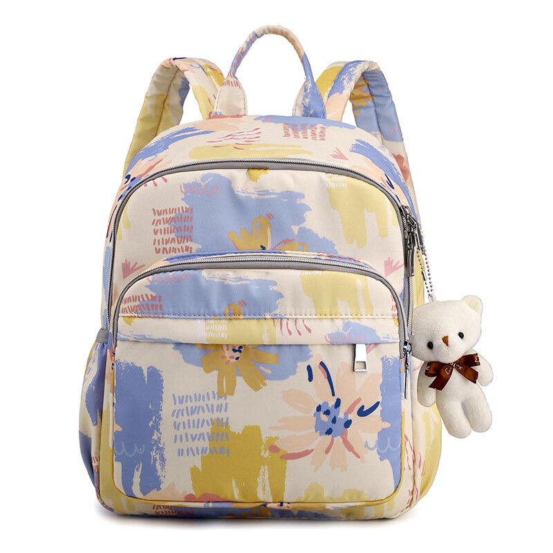 Сумка Mommy bag, для матери и ребёнка, многофункциональная, без кулона, цветочные граффити YZ