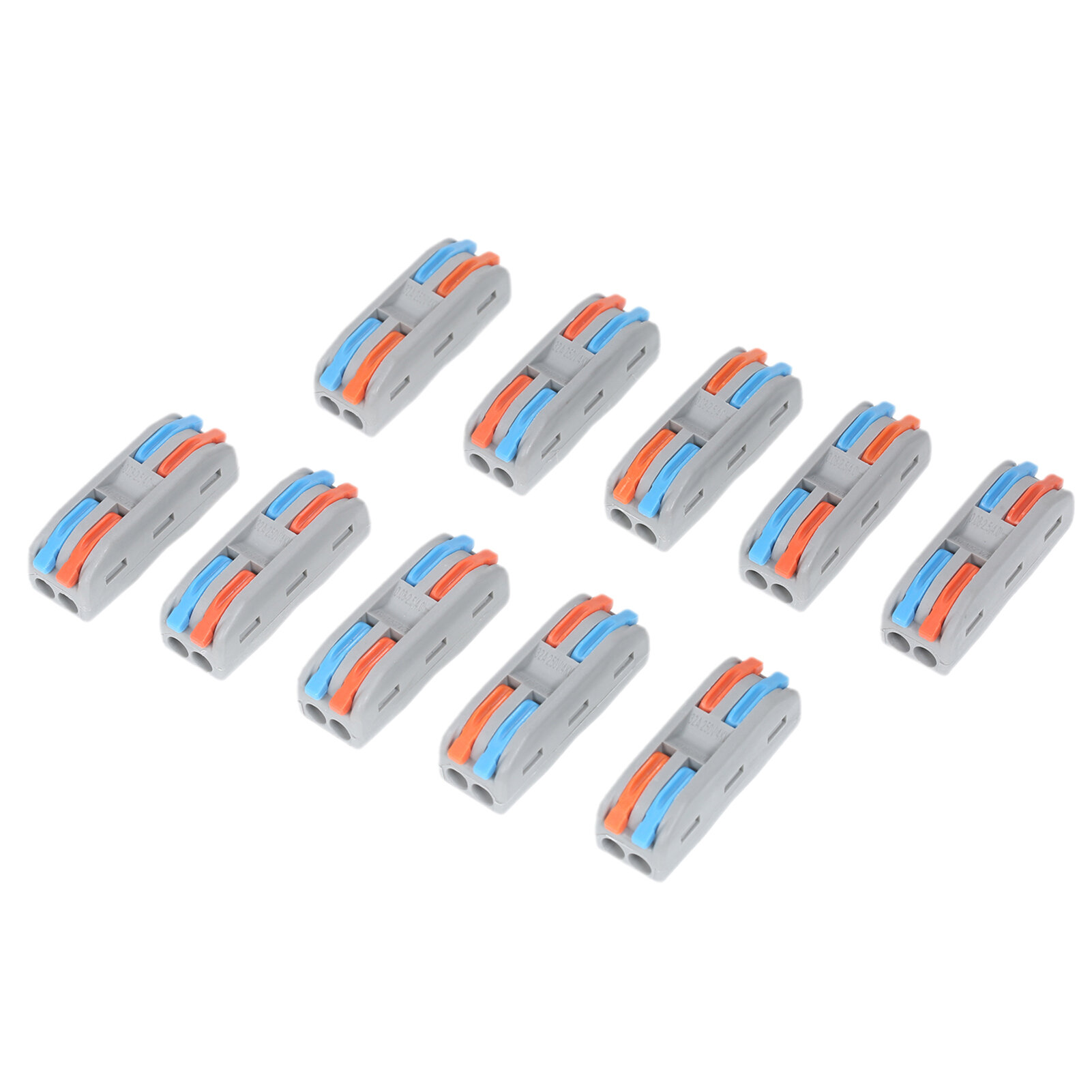 10 шт. Компактные соединители для проводов, набор для сращивания кабелей, рычажный замок, универсальные быстросъемные клеммы для проводников.