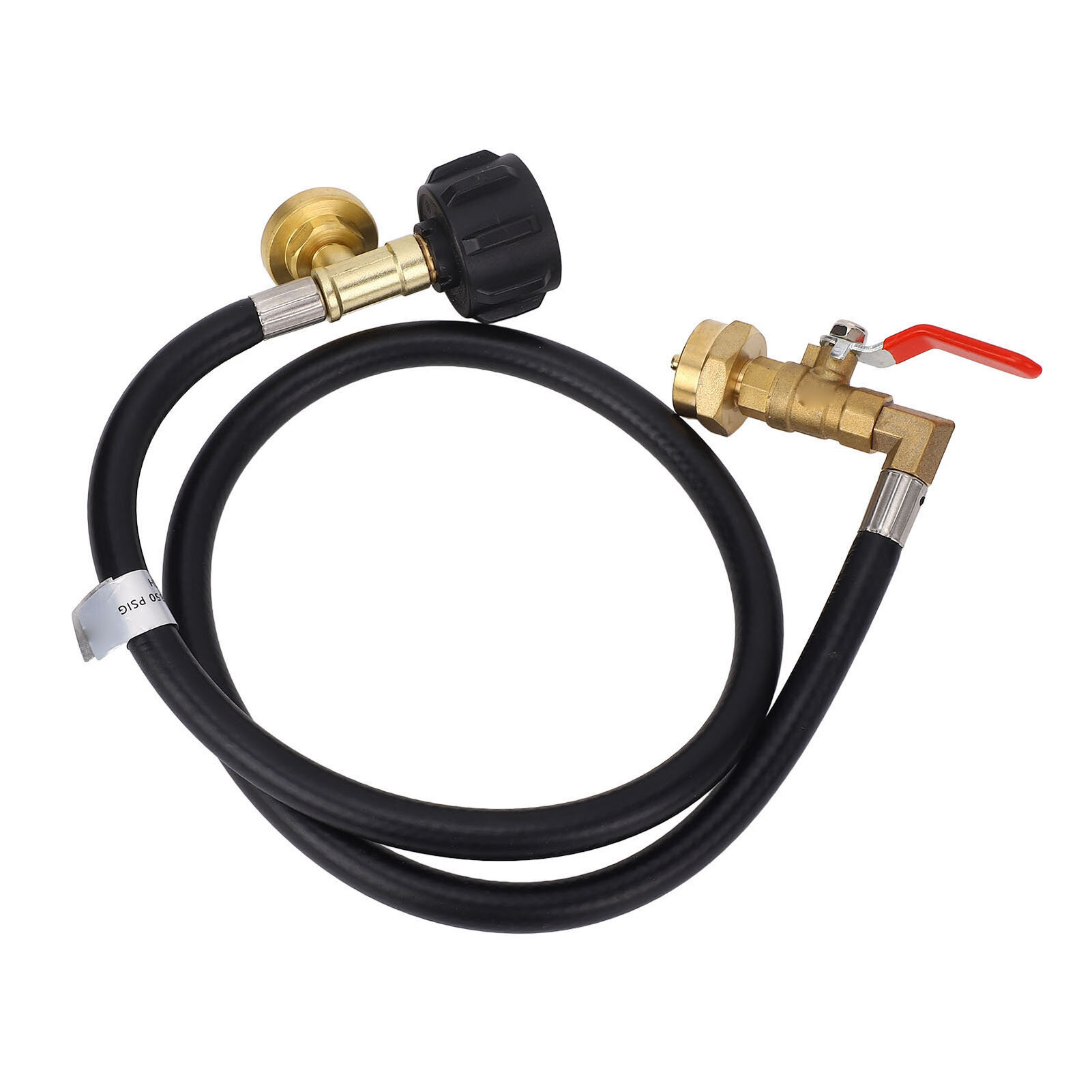 Шланг-адаптер для заправки газа длиной 3 фута с манометром и клапаном, высокое давление 350 PSI, соединитель QCC1, подходит для баллонов от 1 до 20 фунтов.