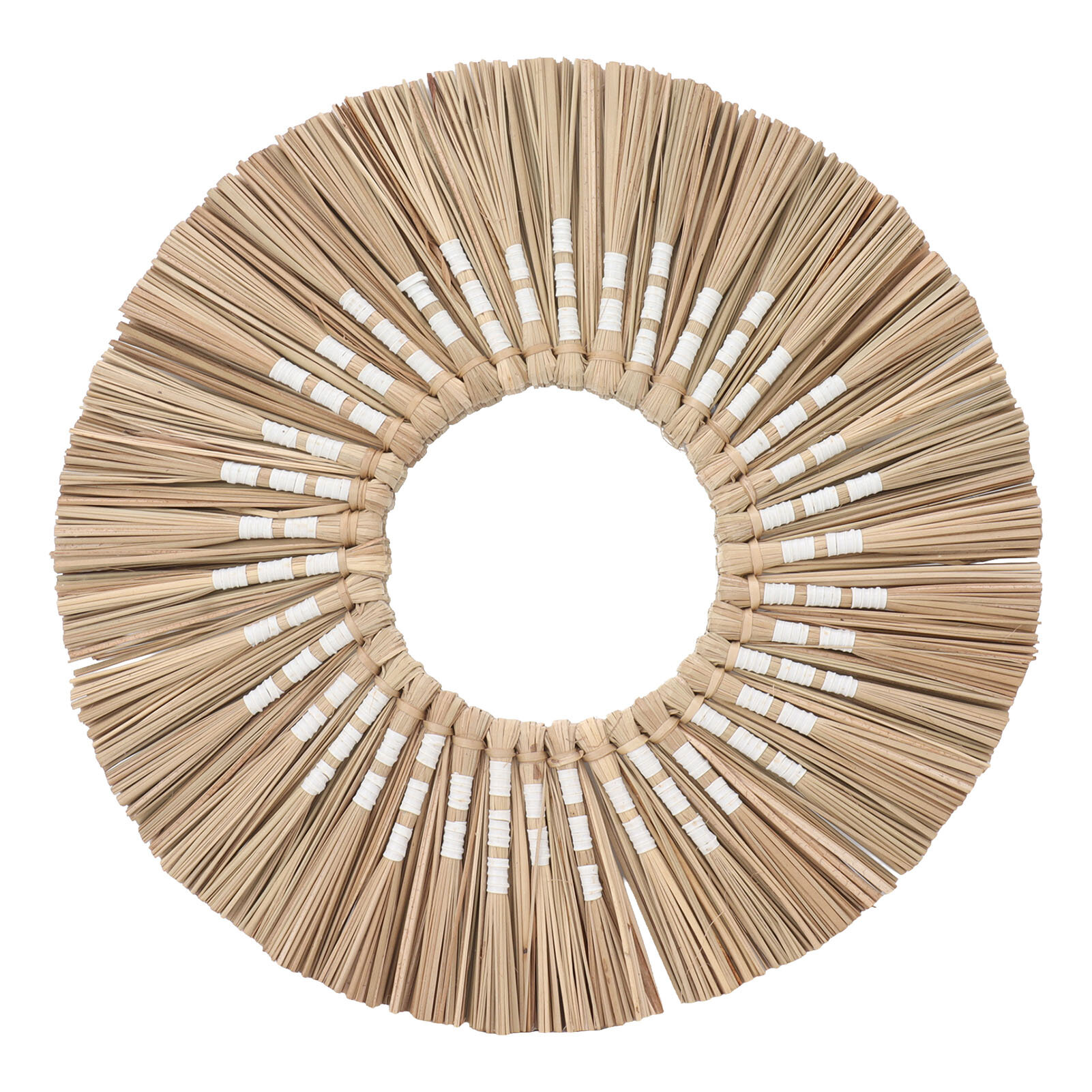 Настенное зеркало из морской травы, ручная работа, декоративное круглое подвесное зеркало из морской травы для прихожей, спальни, ванной комнаты, оригинальный цвет и белый.