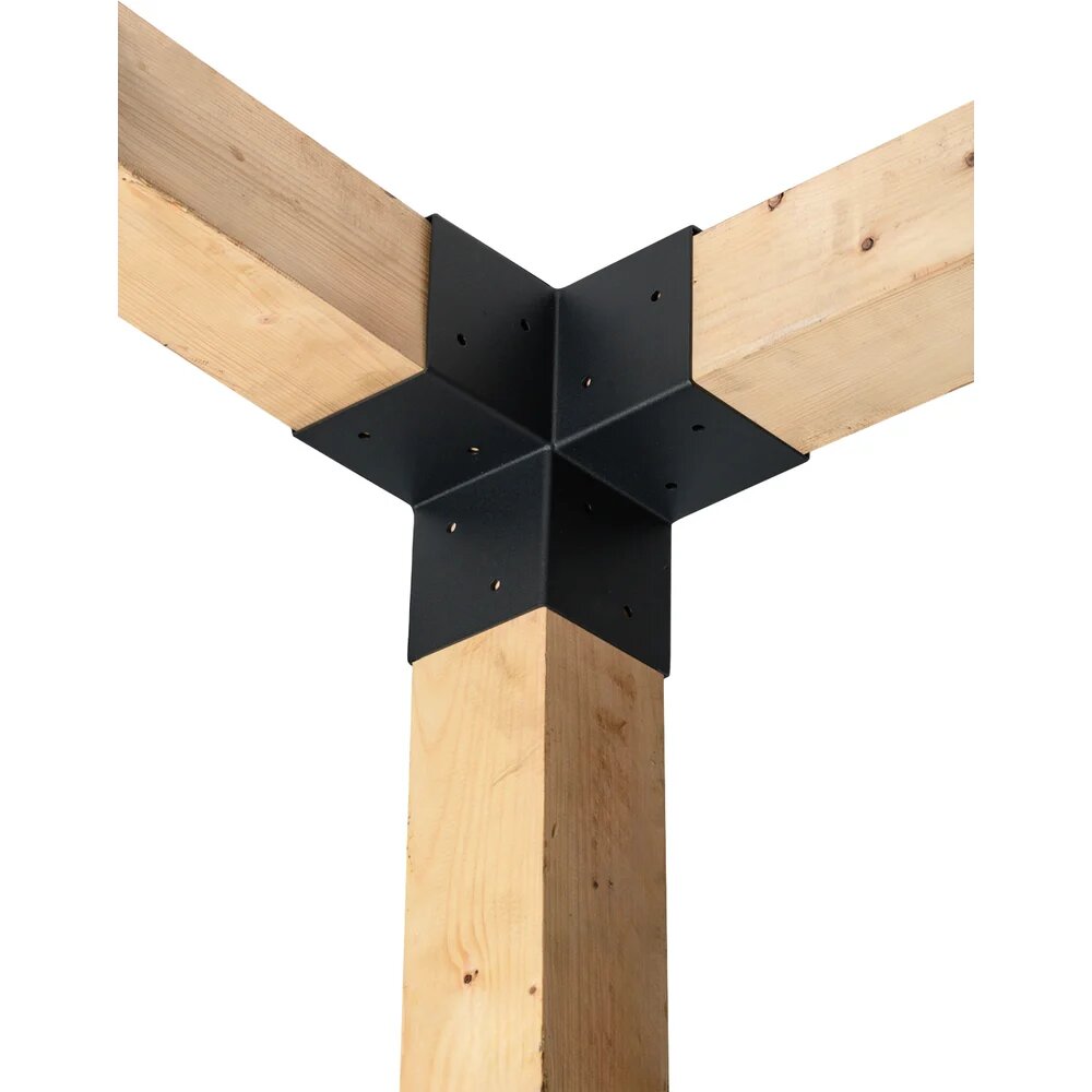 ООО СКП Коннектор угловой (опора) для бруса 150*150 мм, угловой -1 шт СТ-011Ч/150/3мм