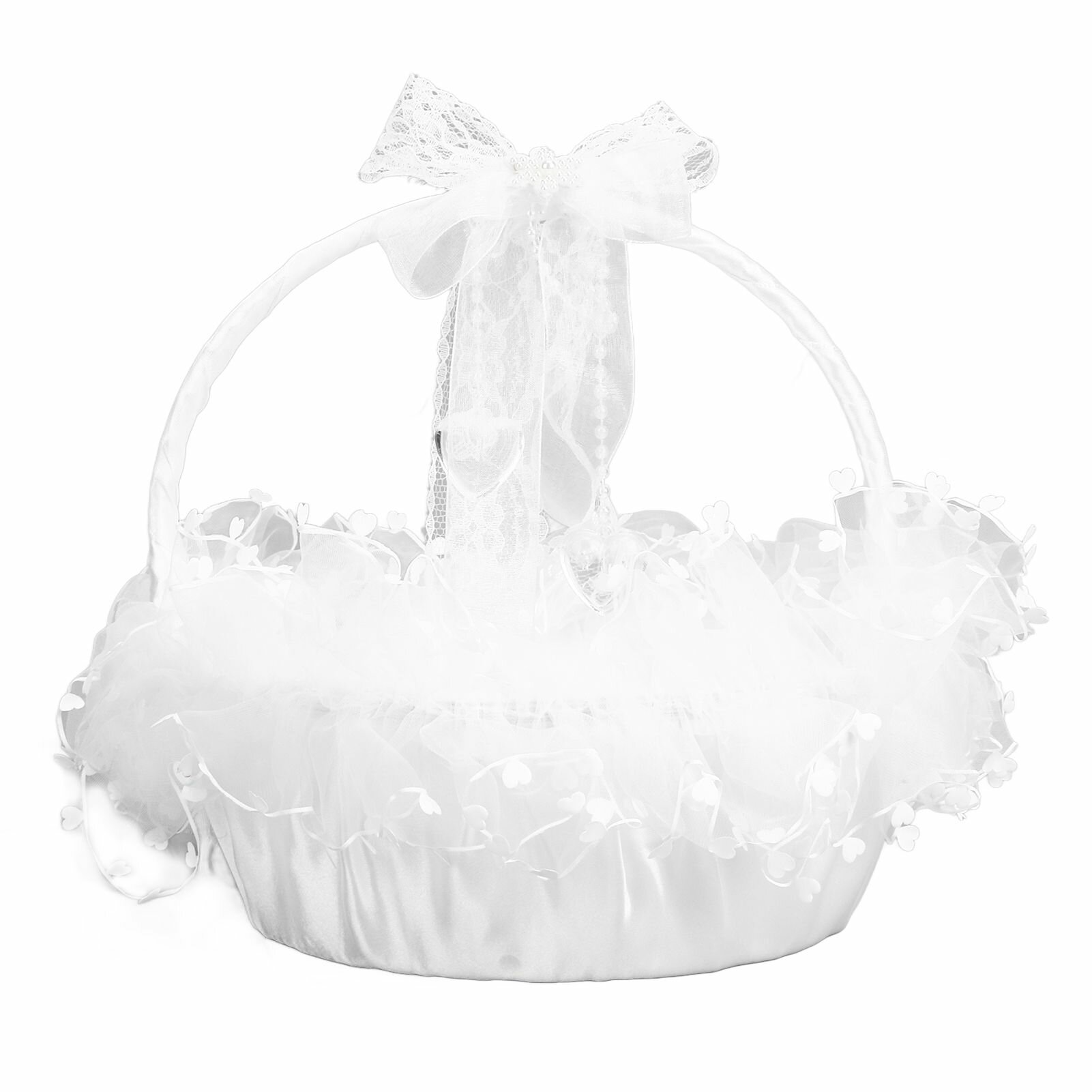 Кружевная корзина для лепестков прочный и стильный свадебный аксессуар