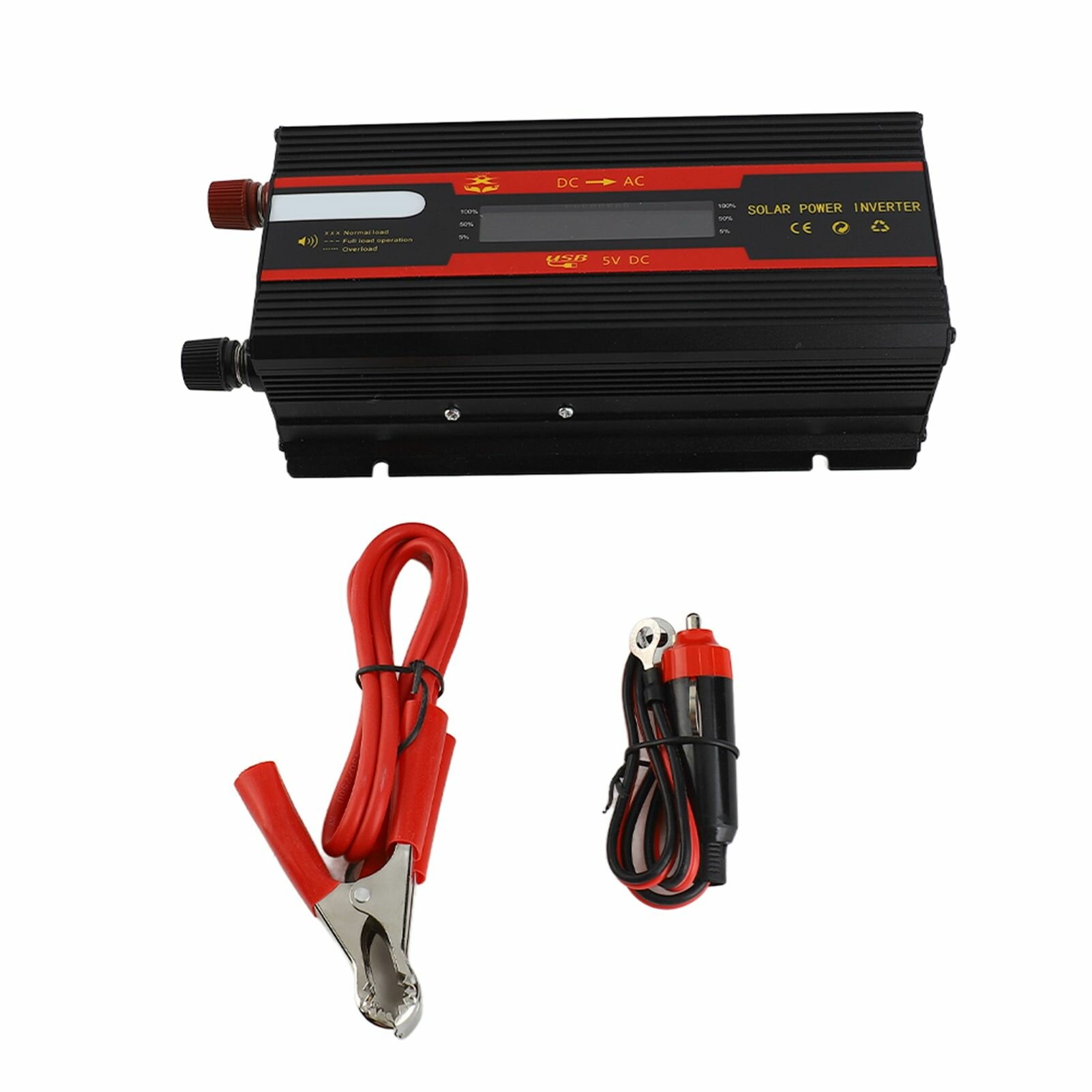 Автомобильный инвертор, 1000 Вт, 12 В до 110 В, с ЖК-дисплеем,