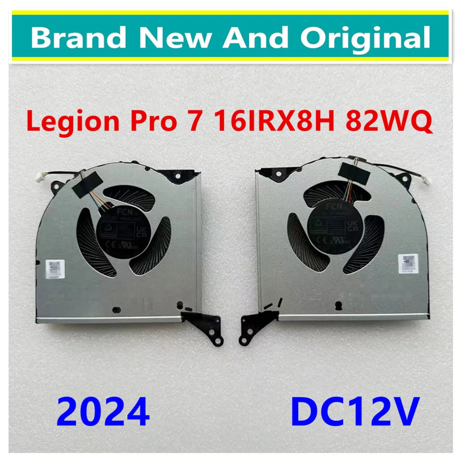 RJGXYZAL Вентилятор охлаждения для Lenovo Legion Pro 7 16IRX8H 82WQ 2024, CPU GPU fan 12V