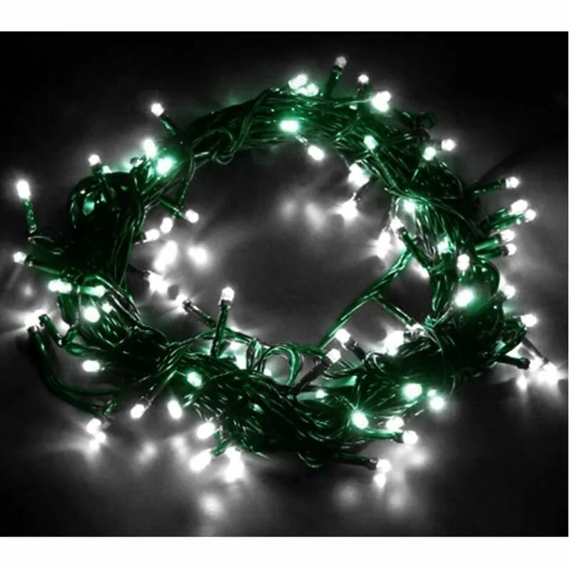 Гирлянда светодиодная на 100LED ламп, 1м, 220 B, хол бел,8реж, IP20,92819