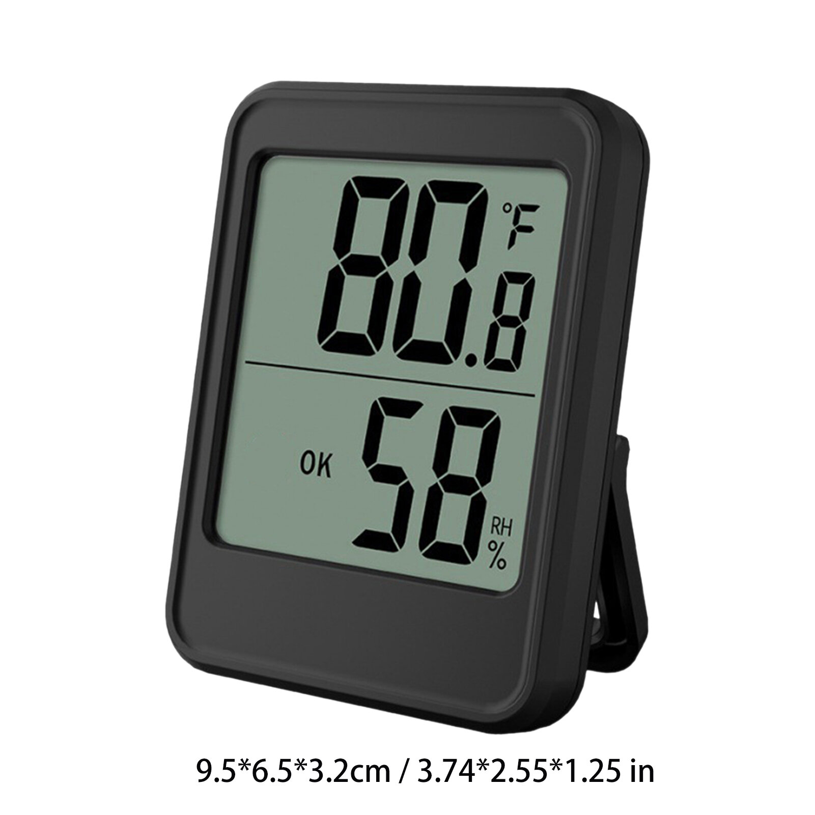 Indoor Hygrometer Thermometer Large Screen Display Desk Wall Magnetic Electronic Temperature Humidity Meters with Bracket for Home Greenhouse Cellar