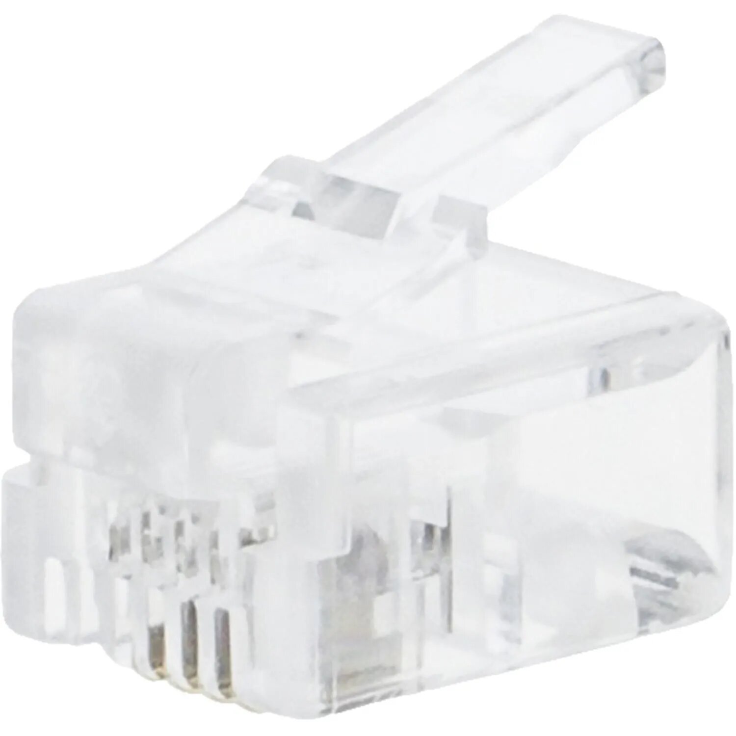 Коннектор TWT TWT-PL12-6P4C/100 RJ12 д/кабеля 4-ех контактный, 100шт/уп