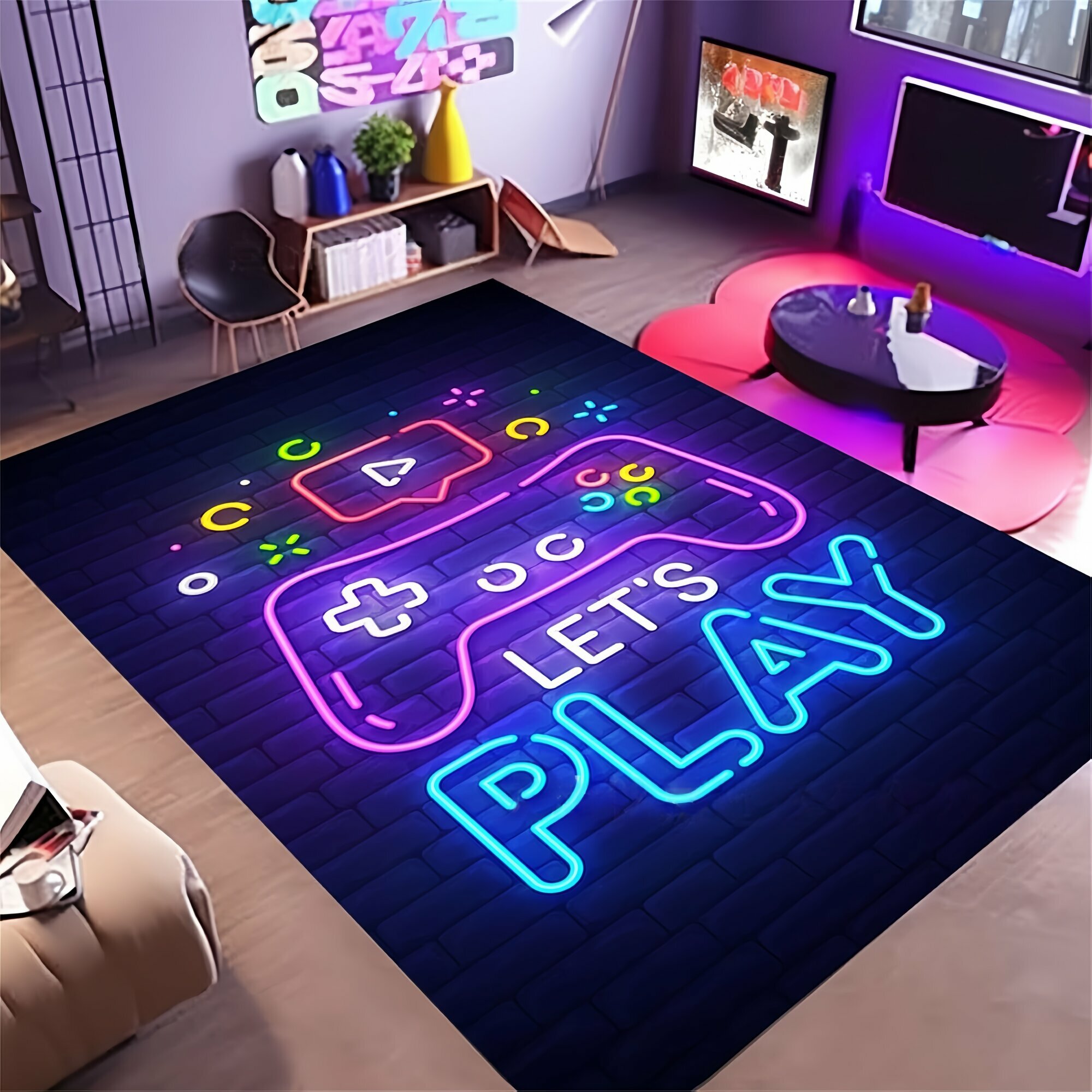 Новая стильная и персонализированная киберспортивная комнатаКовер в форме геймпада，120*160cm