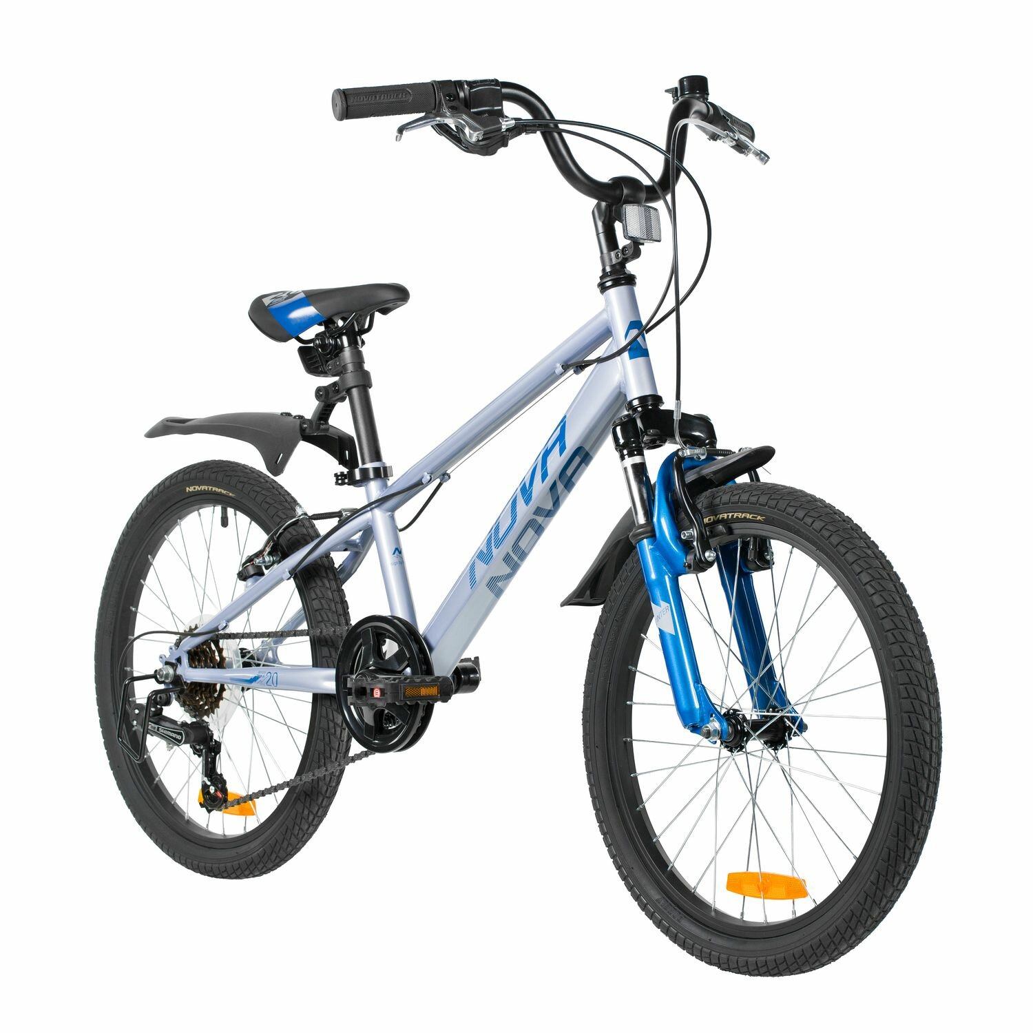Велосипед NOVATRACK 20" POINTER серый, стальная рама, 6 скор, Shimano TY21/Microshift TS38, V- brake