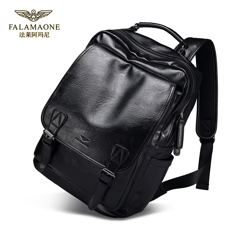 Мужской рюкзак Falai Armani, модный и универсальный, мужская сумка для компьютера, дорожная сумка большой вместимости, мужская повседневная кожа