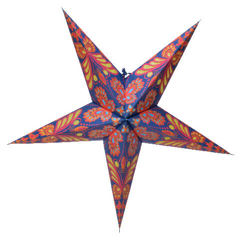 Светящаяся Звезда из бумаги Лакшми 60 см, Kaemingk, 484248-3