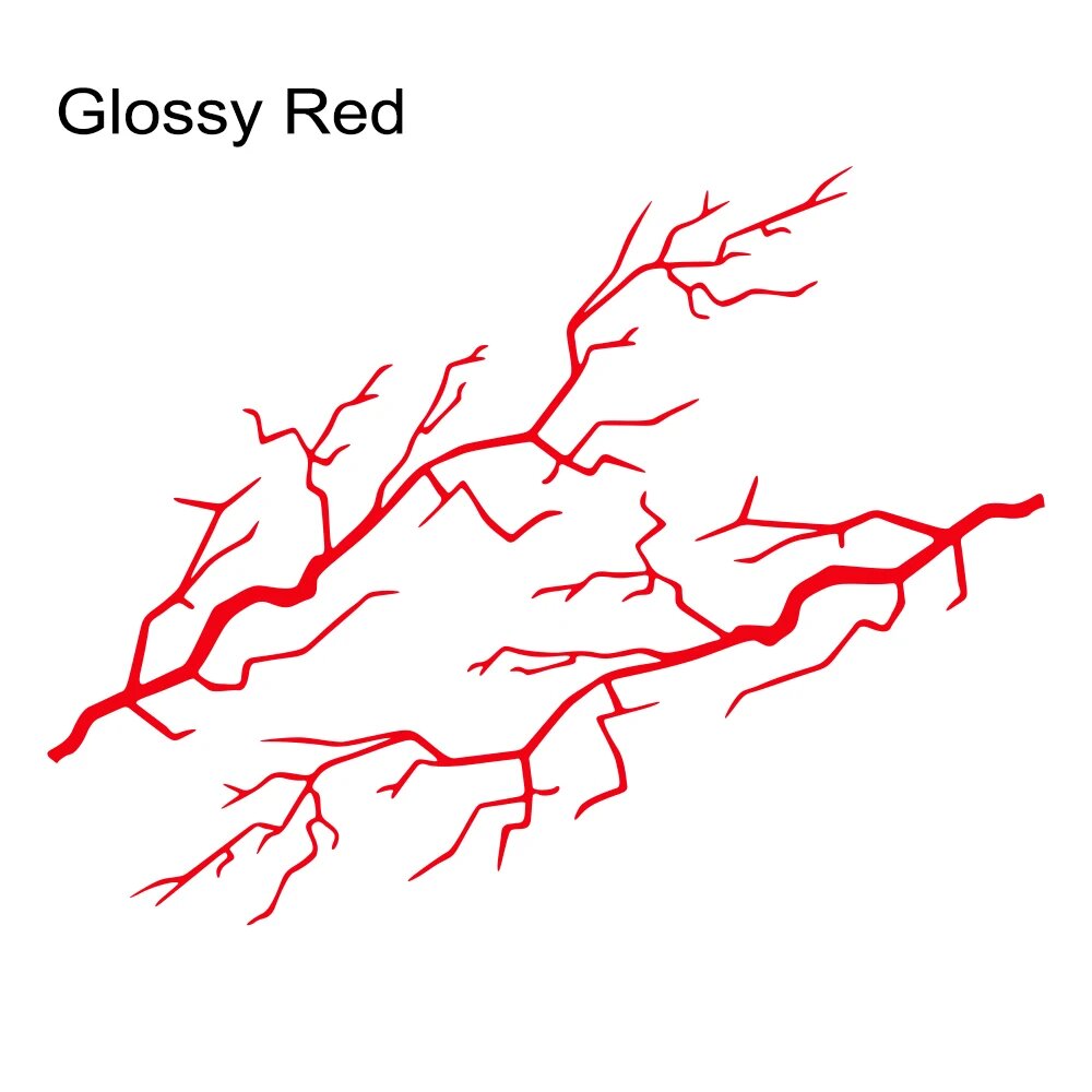 2 шт./компл, креативные наклейки с молниями для автомобиля, водонепроницаемые, сделай Glossy Red
