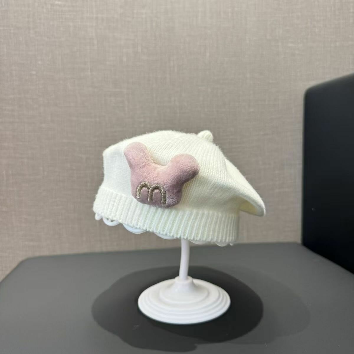 Детская шапка на осень и зиму, милый детский берет с Микки Маусом, детская шерстяная шапка с героями мультфильмов, вязаная художница для девочек