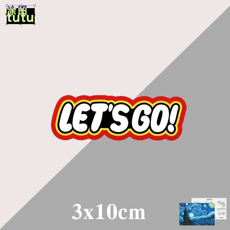 LEGO игрушечный логотип, наклейка на автомобиль, электромобиль, мотоциклетный шлем, светоотражающая декоративная