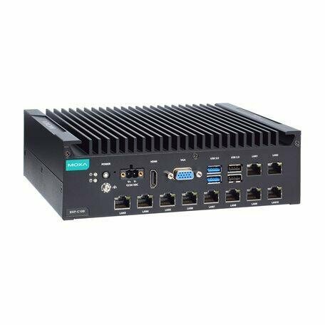 Микрокомпьютер MOXA BXP-C100-C7-8L-T Box type, Core i7-1185G7E,8GB DDR4, COMx2, LANx10, USBx6, DIOx4, VGA+HDMI,12/24 VDC
