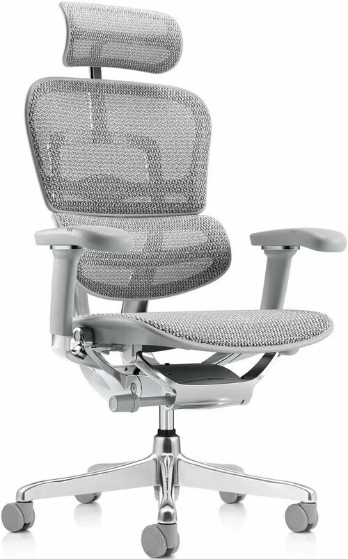 Кресло для компьютера ортопедическое Falto Ergohuman 2 SE Luxury GY, с натяжением сетки